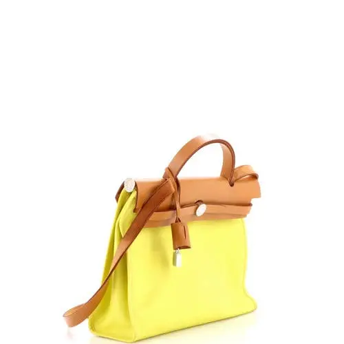 Hermès Herbag Zip Berline Vache Canvas And Leather 31