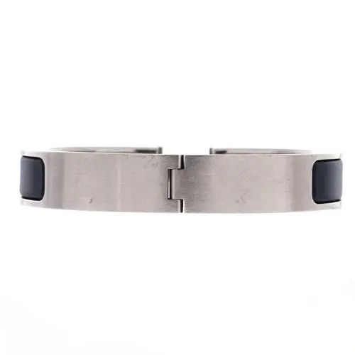 Hermès Clic H Bracelet Enamel Narrow - Black