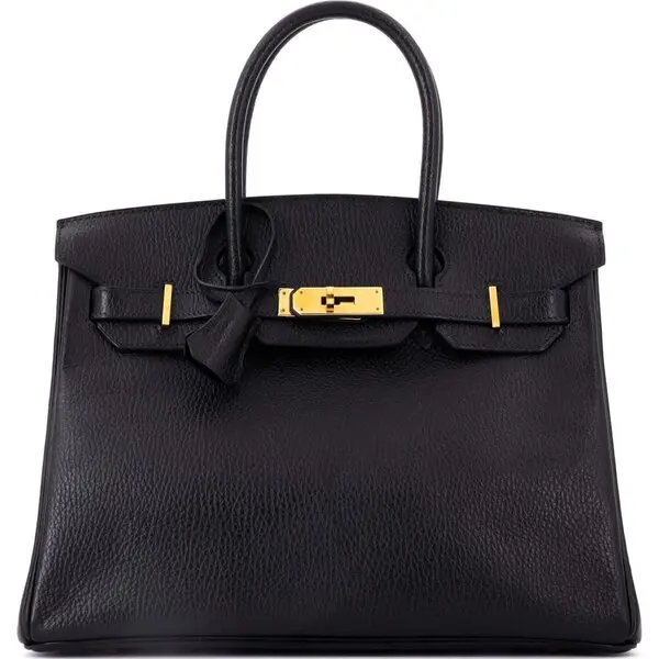 Hermès Birkin Handbag Black Ardennes With Gold Hardware 30 - Noir