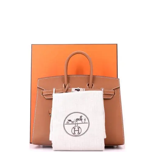 Hermès Birkin Sellier Bag Brown Epsom With Palladium Hardware 25