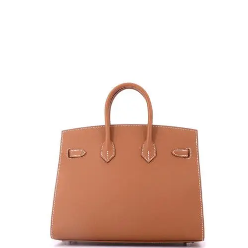 Hermès Birkin Sellier Bag Brown Epsom With Palladium Hardware 25