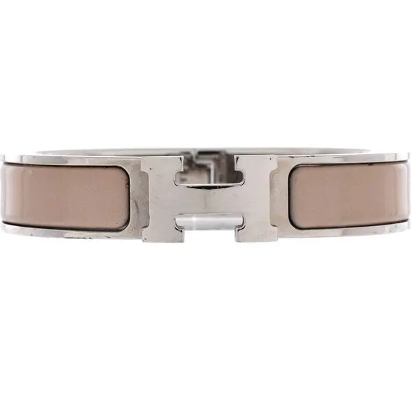 Hermès Clic H Bracelet Enamel Narrow - Neutral