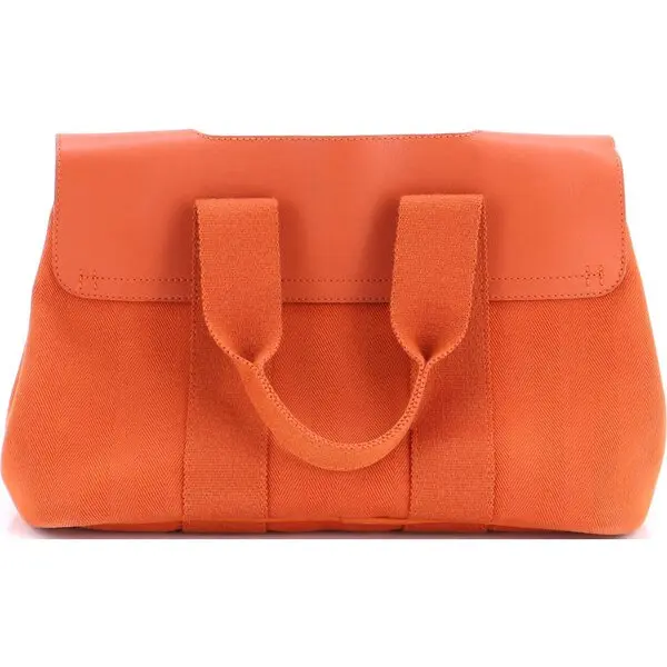 Hermès Valparaiso Bag Toile And Leather Pm - Orange