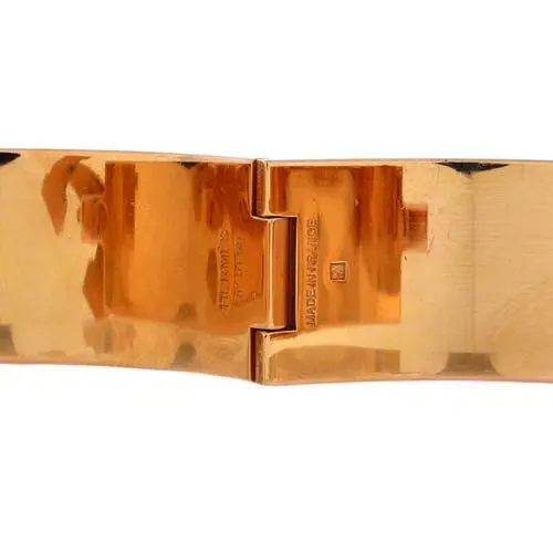 Hermès Clic Clac H Bracelet Metal And Enamel Wide - White