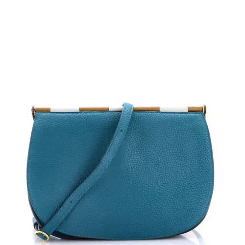 Hermès Saut Bag Clemence 25 - Vert Bosphore