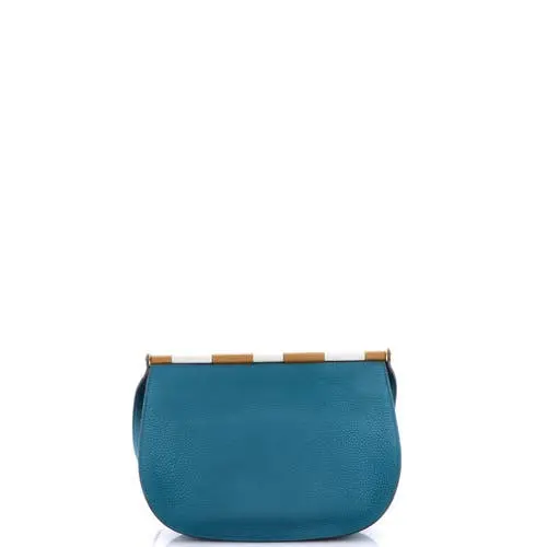 Hermès Saut Bag Clemence 25 - Vert Bosphore