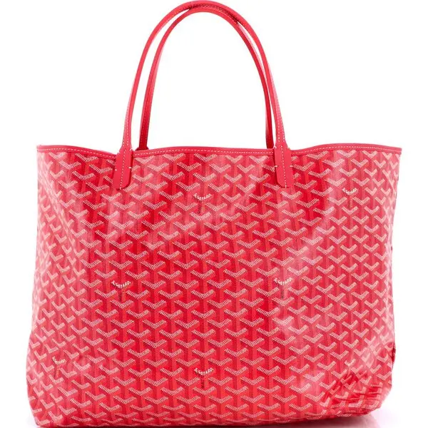 Goyard Saint Louis Reversible Tote Coated Canvas And Printed Canvas Gm - Pink