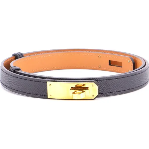 Hermès Kelly Belt Leather Thin - Black
