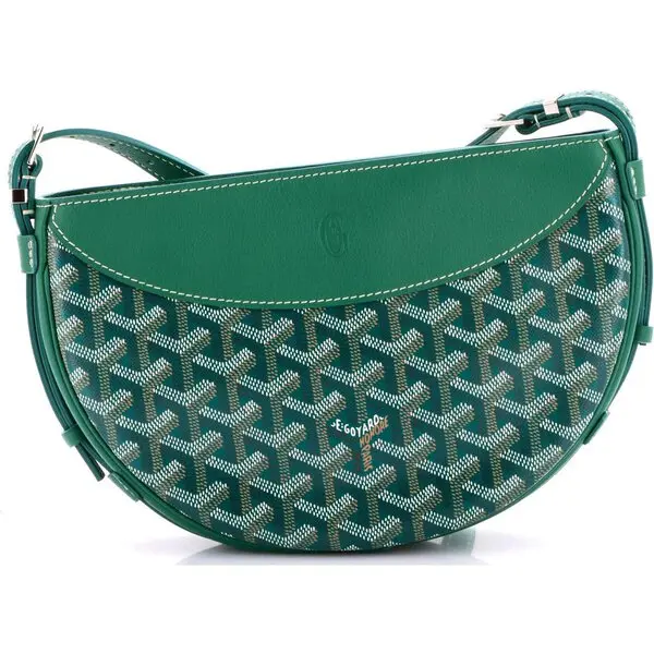 Goyard Hirondelle Shoulder Bag Coated Canvas And Leather - Green