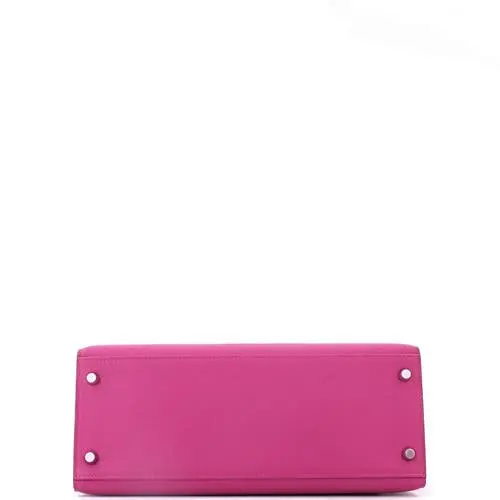 Hermès Kelly Handbag Pink Epsom With Palladium Hardware 28