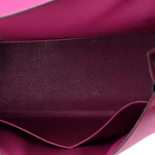 Hermès Kelly Handbag Pink Epsom With Palladium Hardware 28