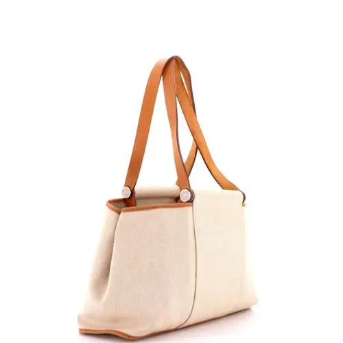 Hermès Cabag Elan Toile And Leather 39