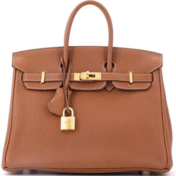 Hermès Birkin Handbag Brown Togo With Hardware 25 - Gold