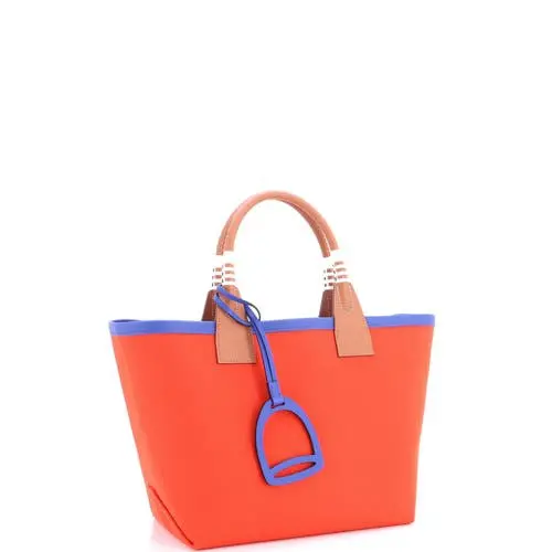 Hermès Sac Steeple Tote Toile With Leather 25
