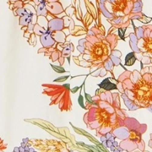 YUMI Viscose Floral Border Shorts