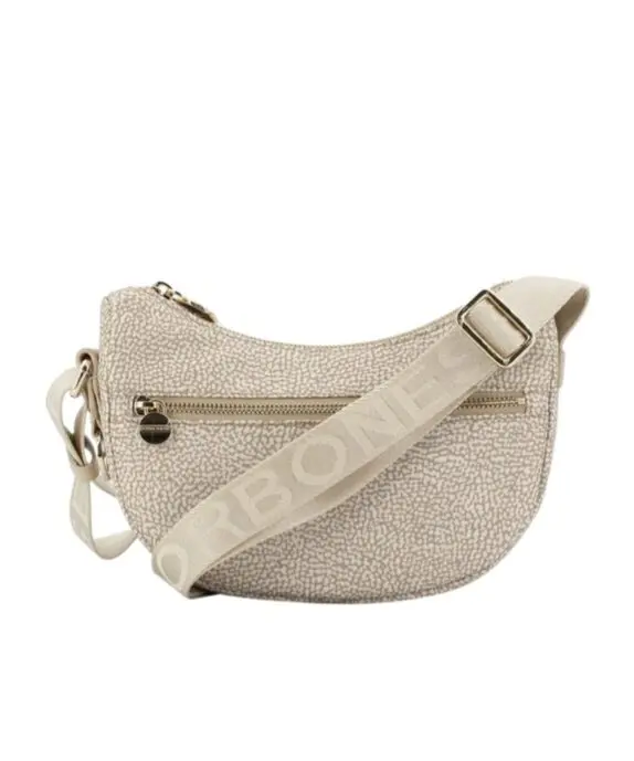 Borbonese Luna Mini Hobo - Nude