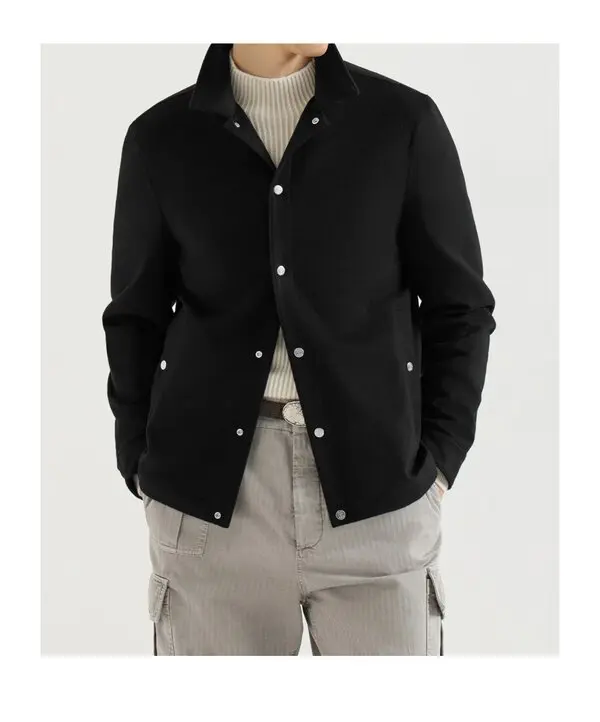 Brunello Cucinelli Lightweight Cashmere Flannel Outerwear Jacket