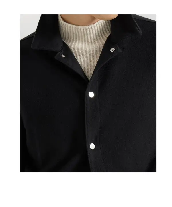 Brunello Cucinelli Lightweight Cashmere Flannel Outerwear Jacket