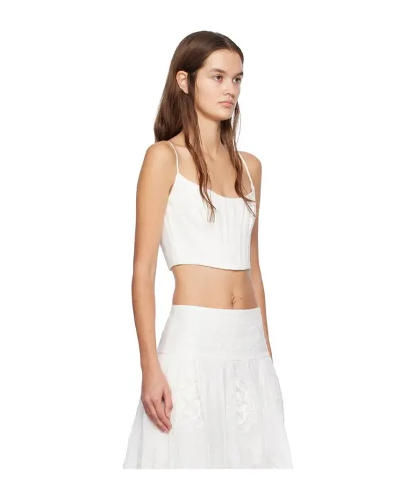 Zimmermann Alight Floral-pattern Linen Corset Top