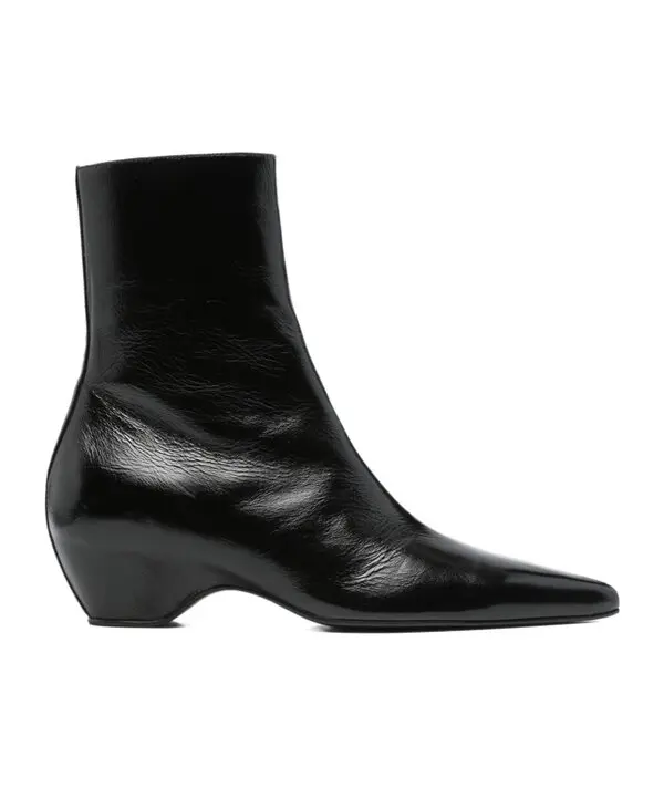 Khaite Pointed Ankle Boots - Black