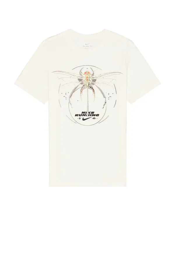 Nike Dri-fit Running T-shirt In Cream