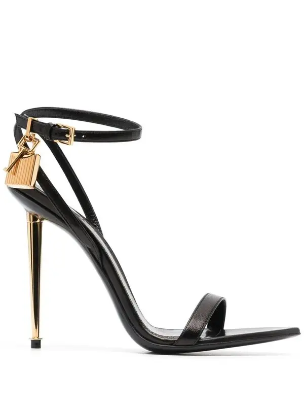 TOM FORD Sandali Alto Con Chiusura A Lucchetto "ponty Naked - Black