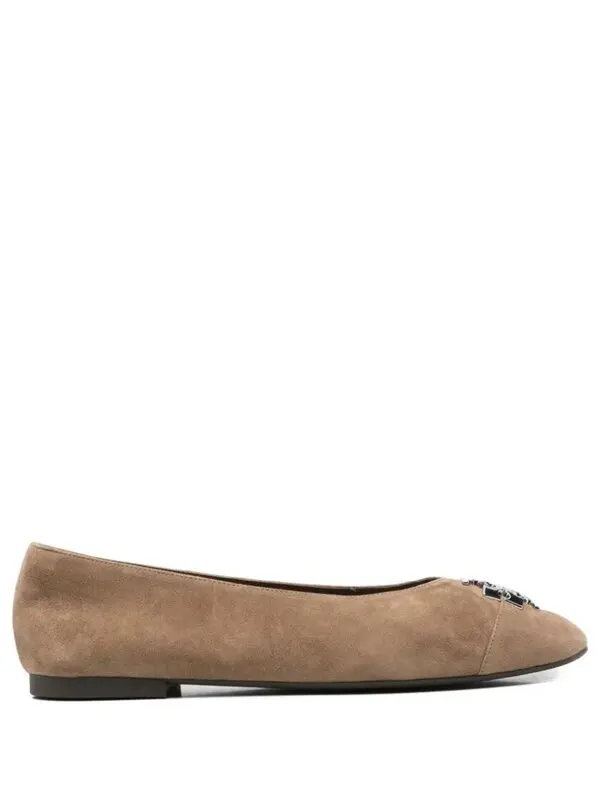 Tory Burch Ballerina Punta Affilata "charlie - Gray