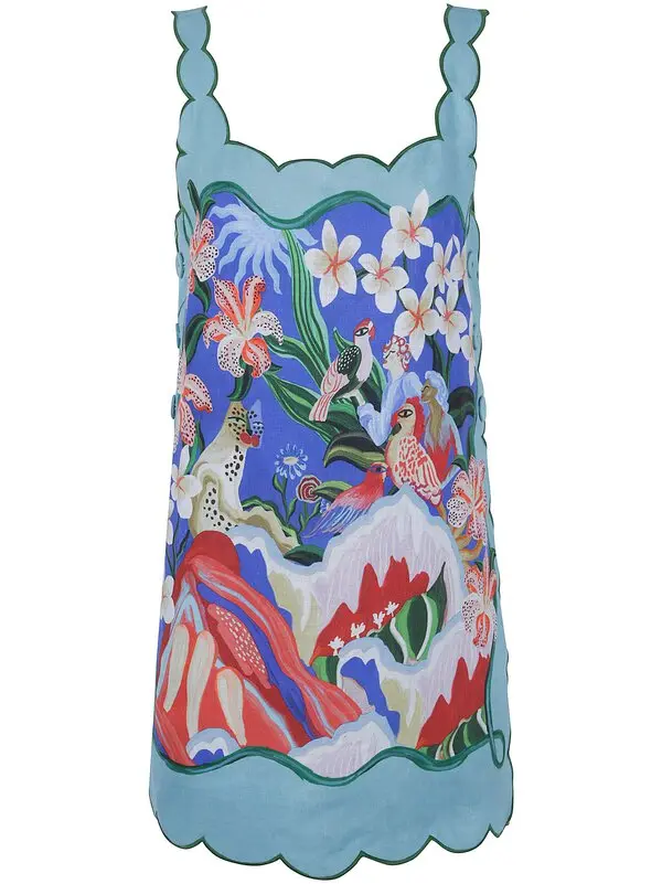 Farm Rio Garden Of Life Mini Dress - Multi