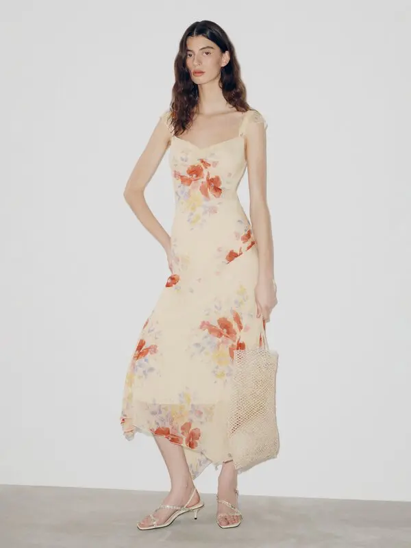 REFORMATION Zea Midi Dress - Ivory