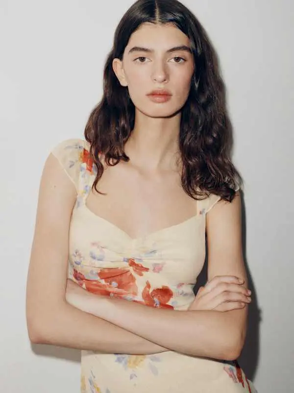 REFORMATION Zea Midi Dress - Ivory