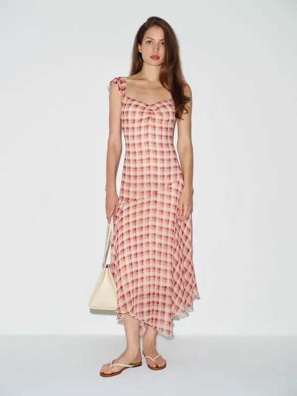 REFORMATION Zea Midi Dress - Red