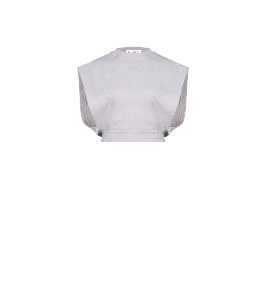 Alaïa AlaΪa Crop Top - Gris Melange