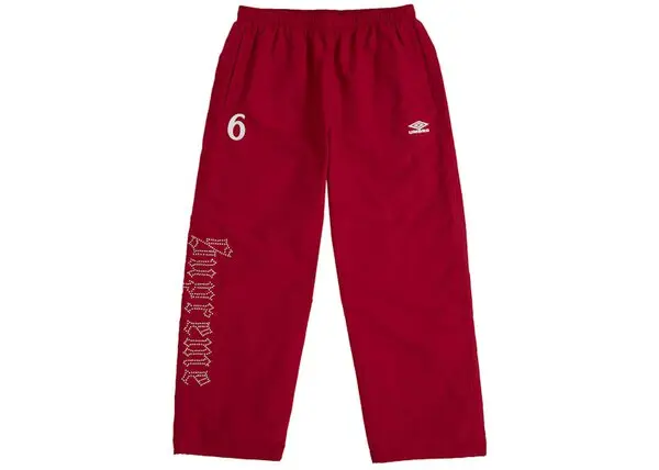 Supreme Umbro Rhinestone Track Pant - Red