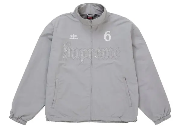 Supreme Umbro Rhinestone Track Jacket - Light Grey