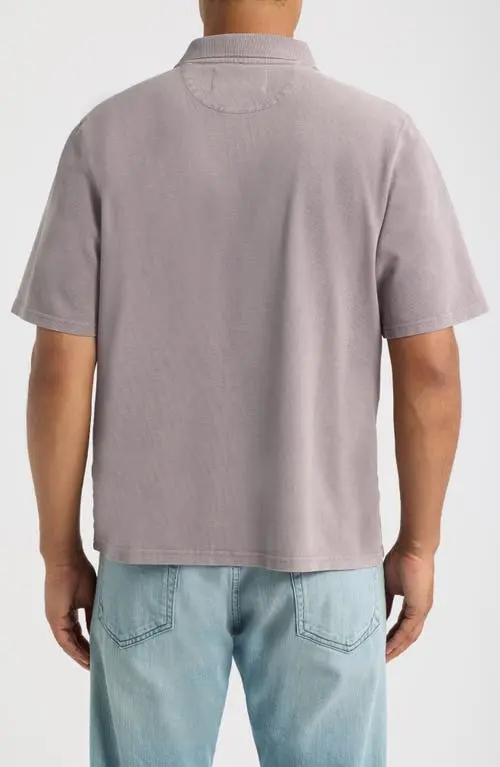 CORRIDOR Brushed Cotton Piqué Polo - Dusk