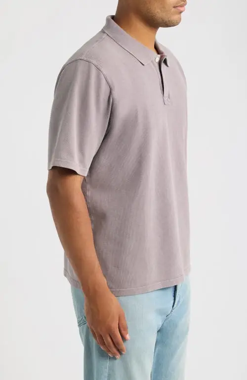 CORRIDOR Brushed Cotton Piqué Polo - Dusk