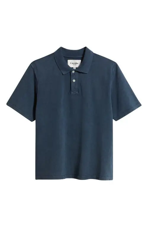 CORRIDOR Brushed Cotton Piqué Polo