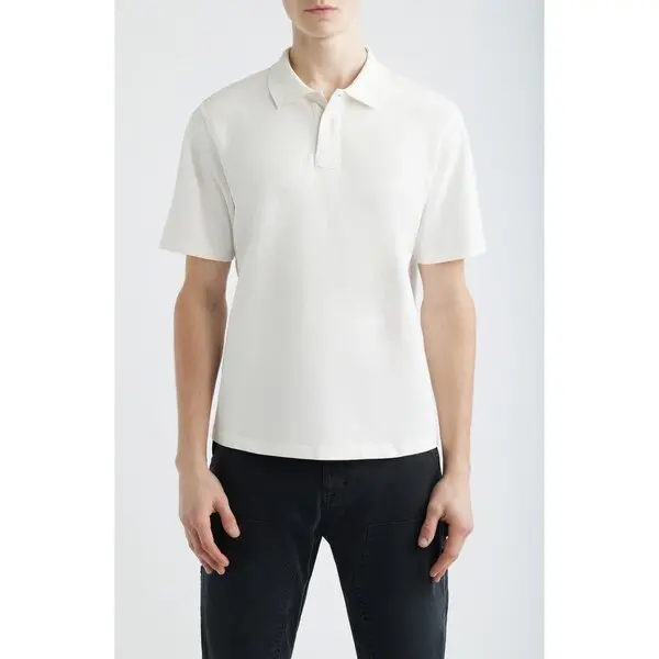 CORRIDOR Brushed Cotton Piqué Polo - Wht
