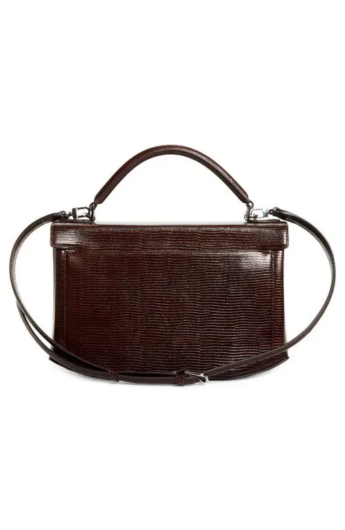 TOTEME Clip Lizard Embossed Leather Top Handle Bag