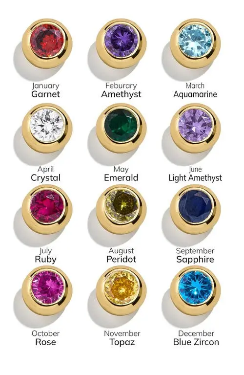Baublebar 18k Gold Plated Birthstone Pendant Necklace - Dark Blue