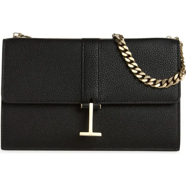 TOM FORD Mini Kara Grain Leather Shoulder Bag - Black