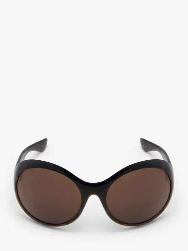 Alexander McQueen Kate Round Sunglasses - Black