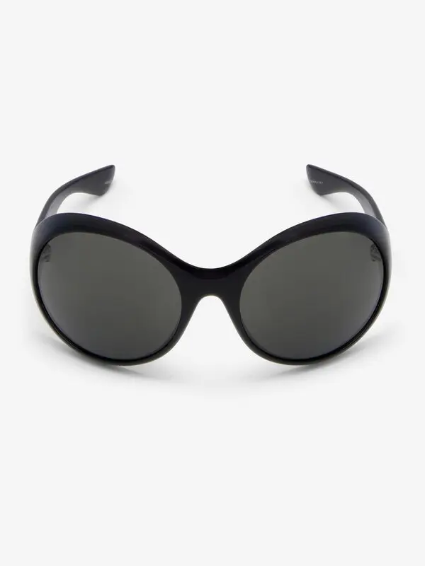 Alexander McQueen Kate Round Sunglasses - Black/grey