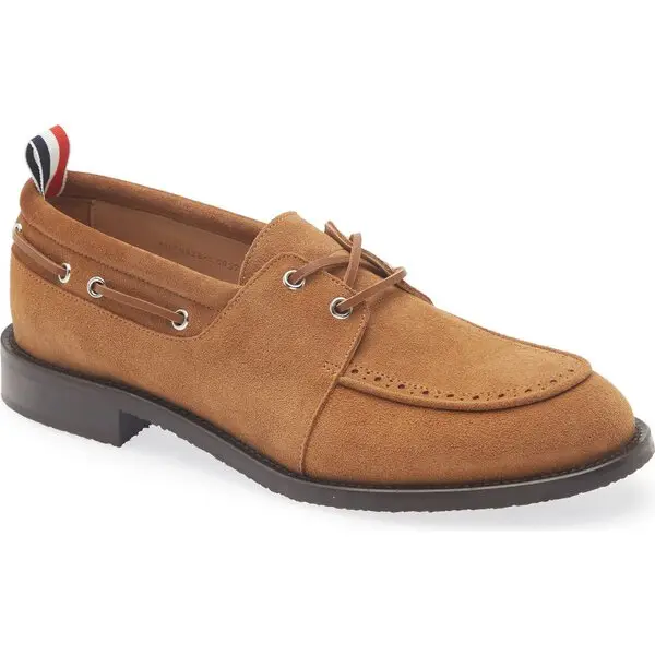 Thom Browne Padded Boat Shoe - Caramel