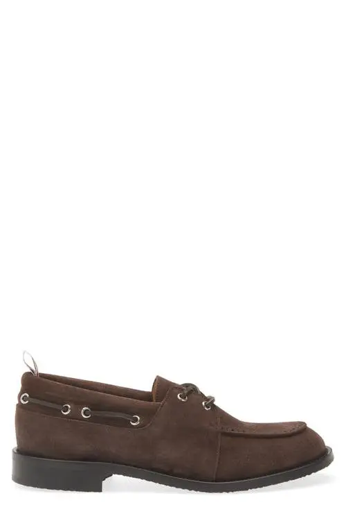 Thom Browne Padded Boat Shoe - Dark Brown