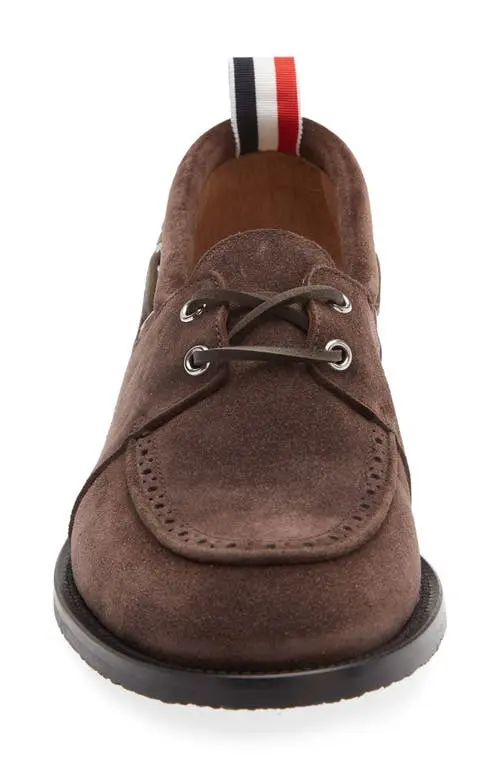 Thom Browne Padded Boat Shoe - Dark Brown