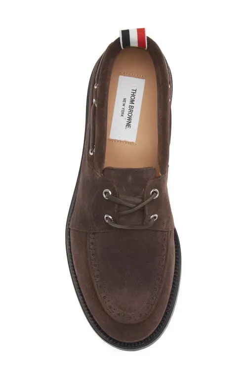 Thom Browne Padded Boat Shoe - Dark Brown