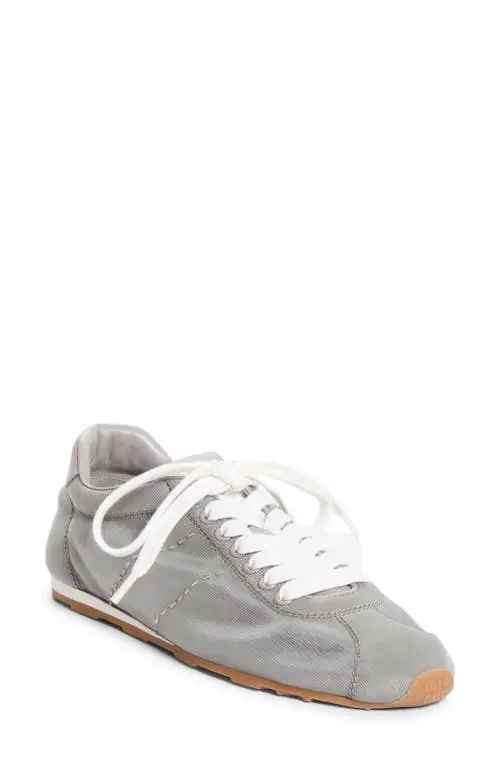 Miu Miu Plume Mesh Sneaker - Alluminio
