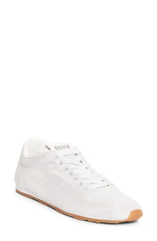 Miu Miu Plume Mesh Sneaker - Bianco