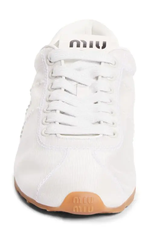 Miu Miu Plume Mesh Sneaker - Bianco